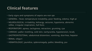 Neonatal Sepsis investigations and management | PPTX