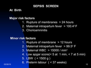 Neonatal Sepsis3 | PPT