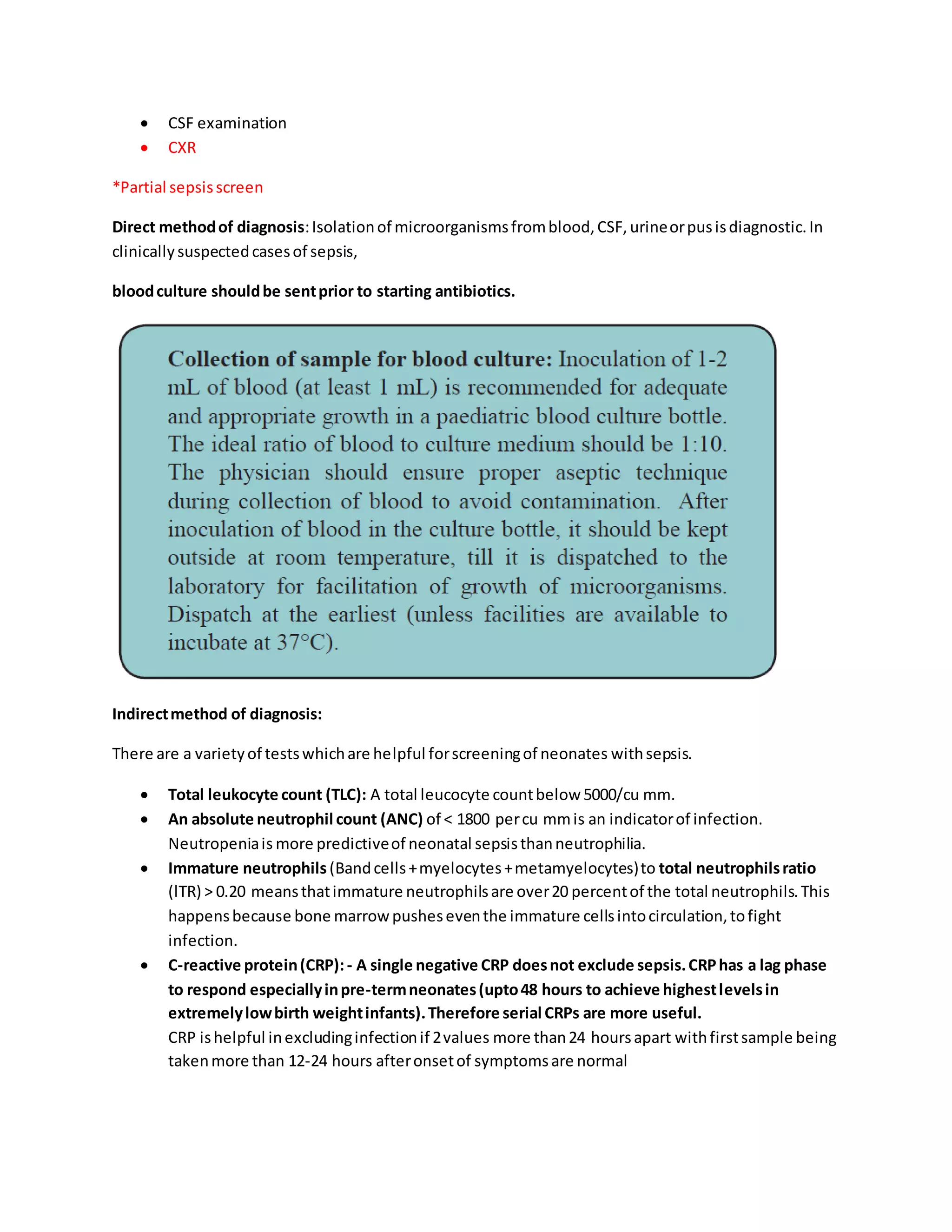 Neonatal sepsis and antibiotic therapy in newborns | DOCX