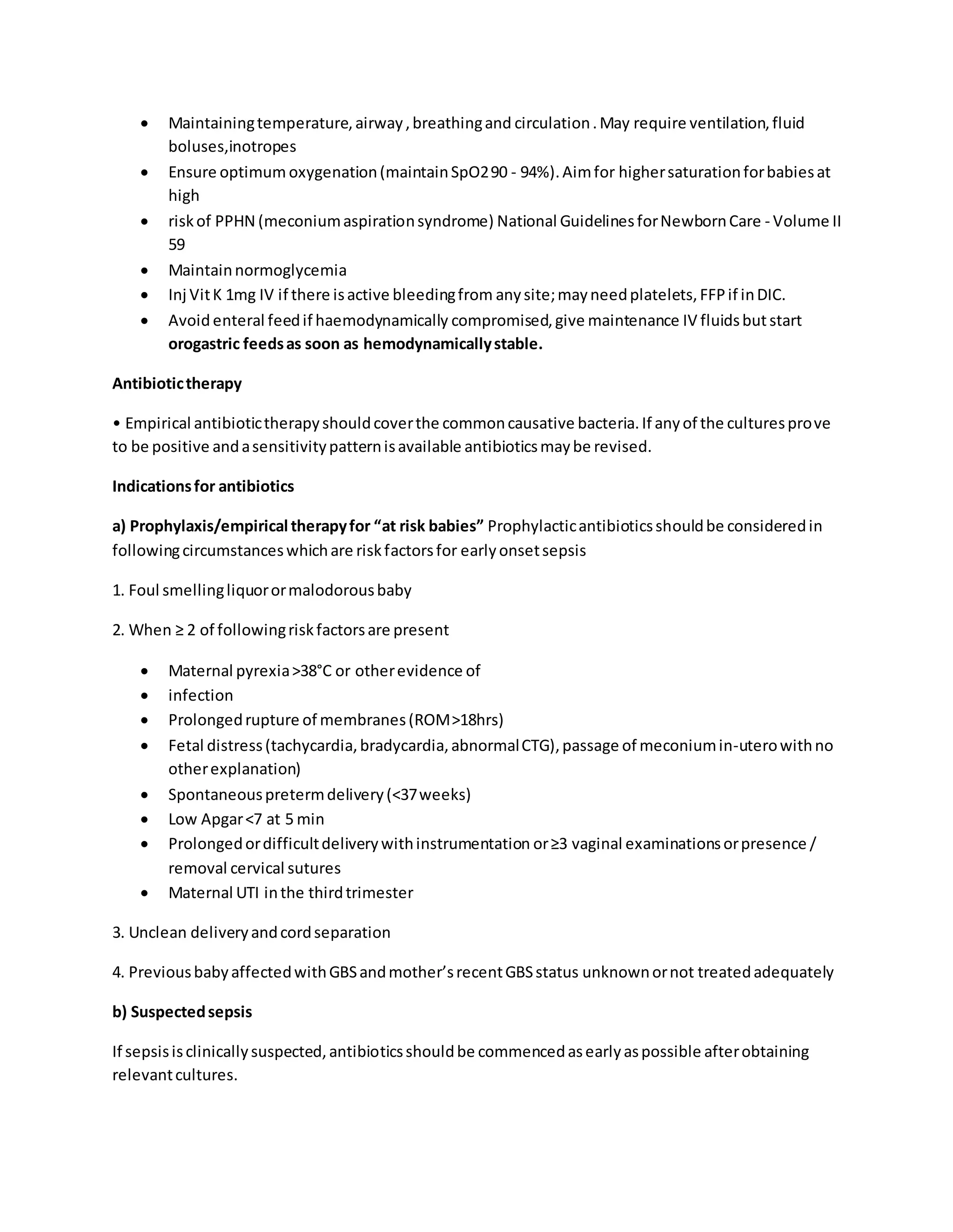 Neonatal sepsis and antibiotic therapy in newborns | DOCX