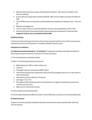 Neonatal sepsis and antibiotic therapy in newborns | DOCX