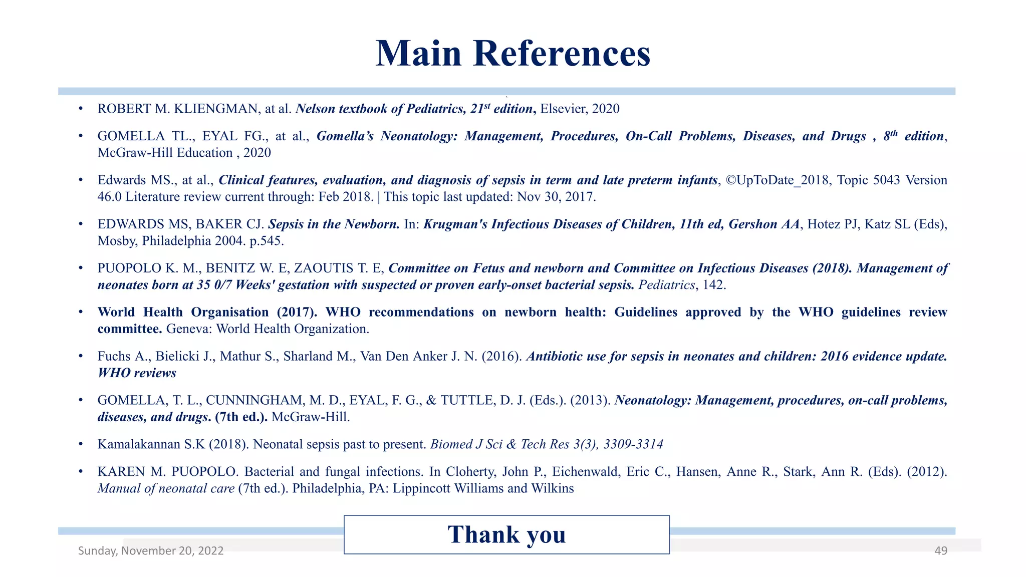 Neonatal sepsis : overview of epidemiology, pathogenesis ...