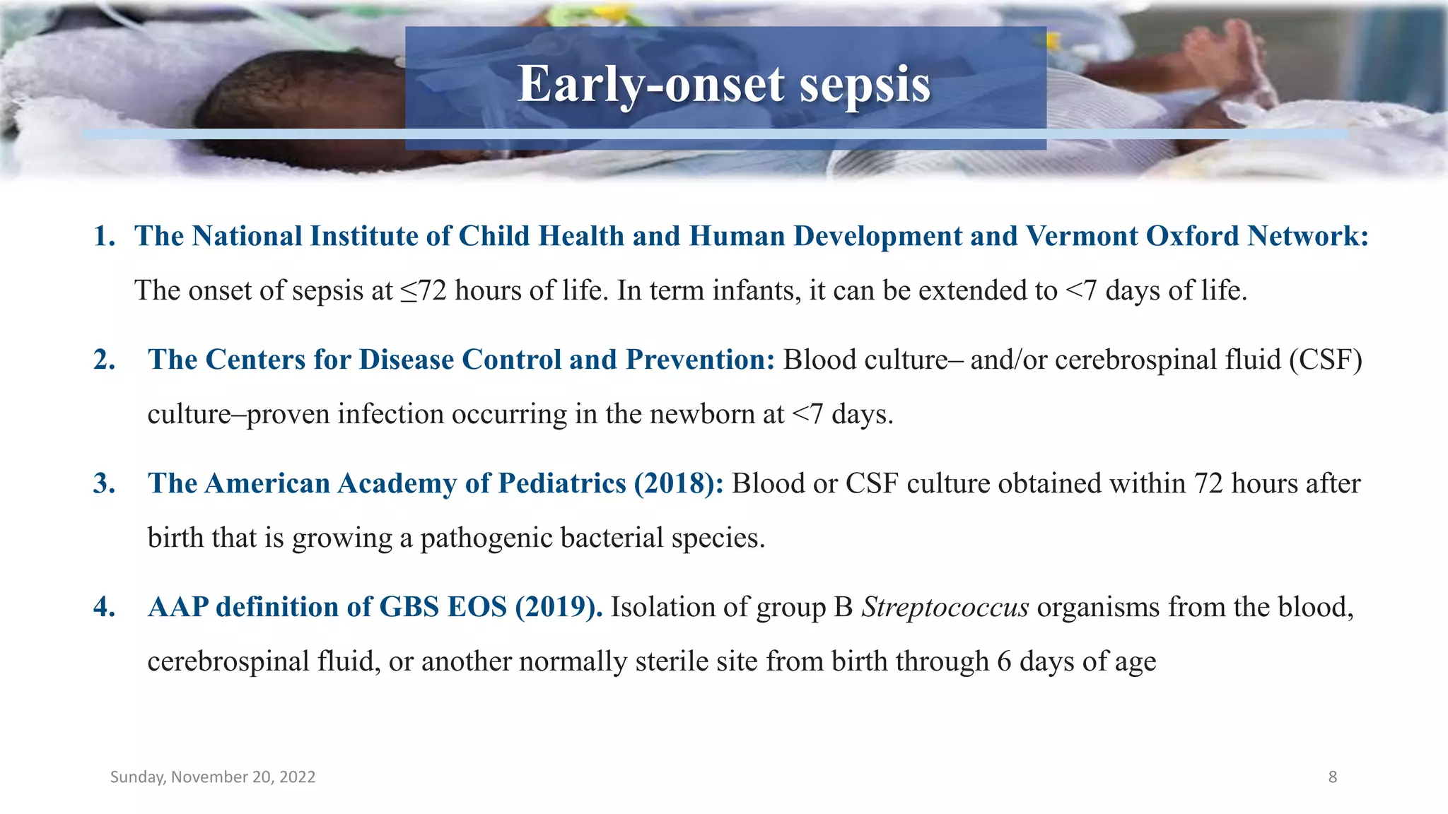 Neonatal sepsis : overview of epidemiology, pathogenesis ...
