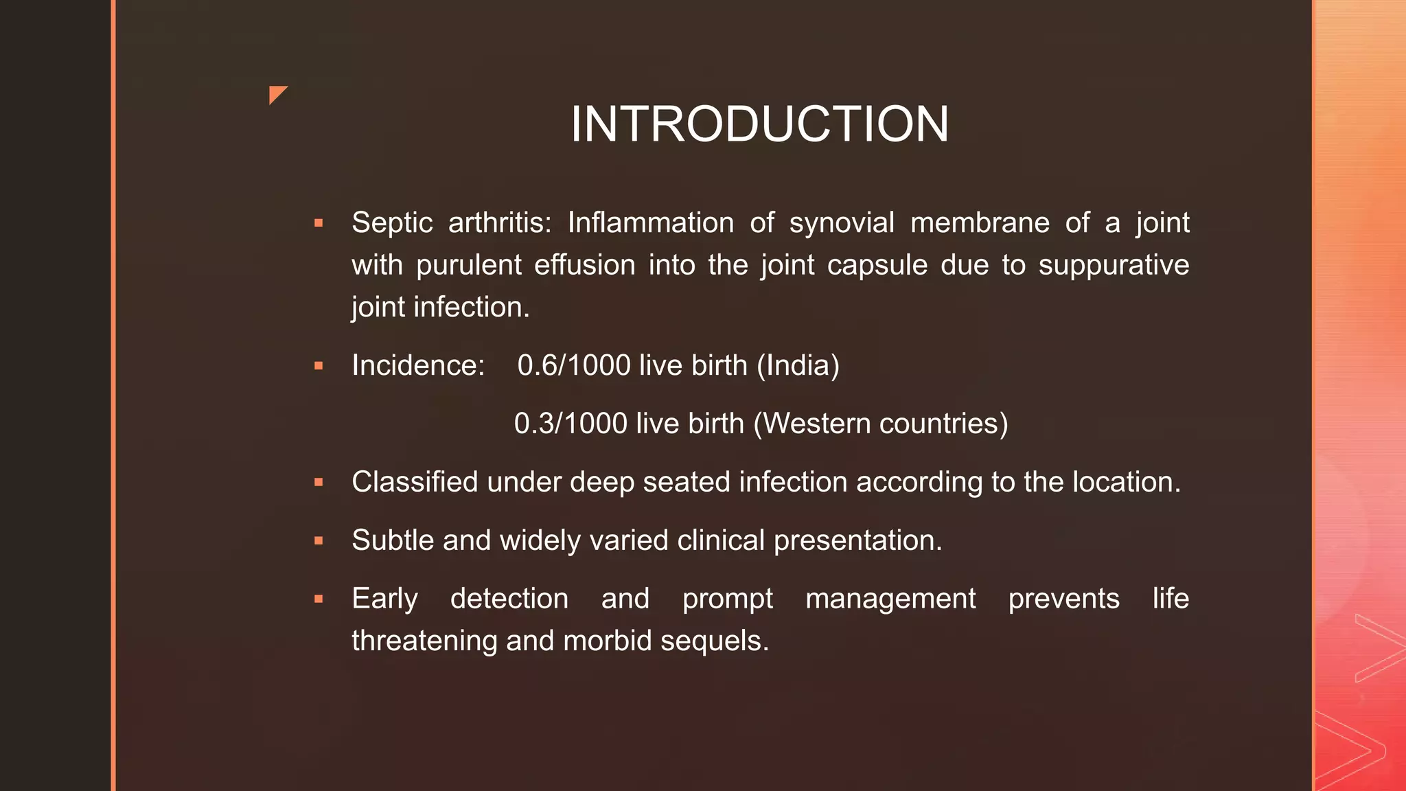 Neonatal septic arthritis | PPTX