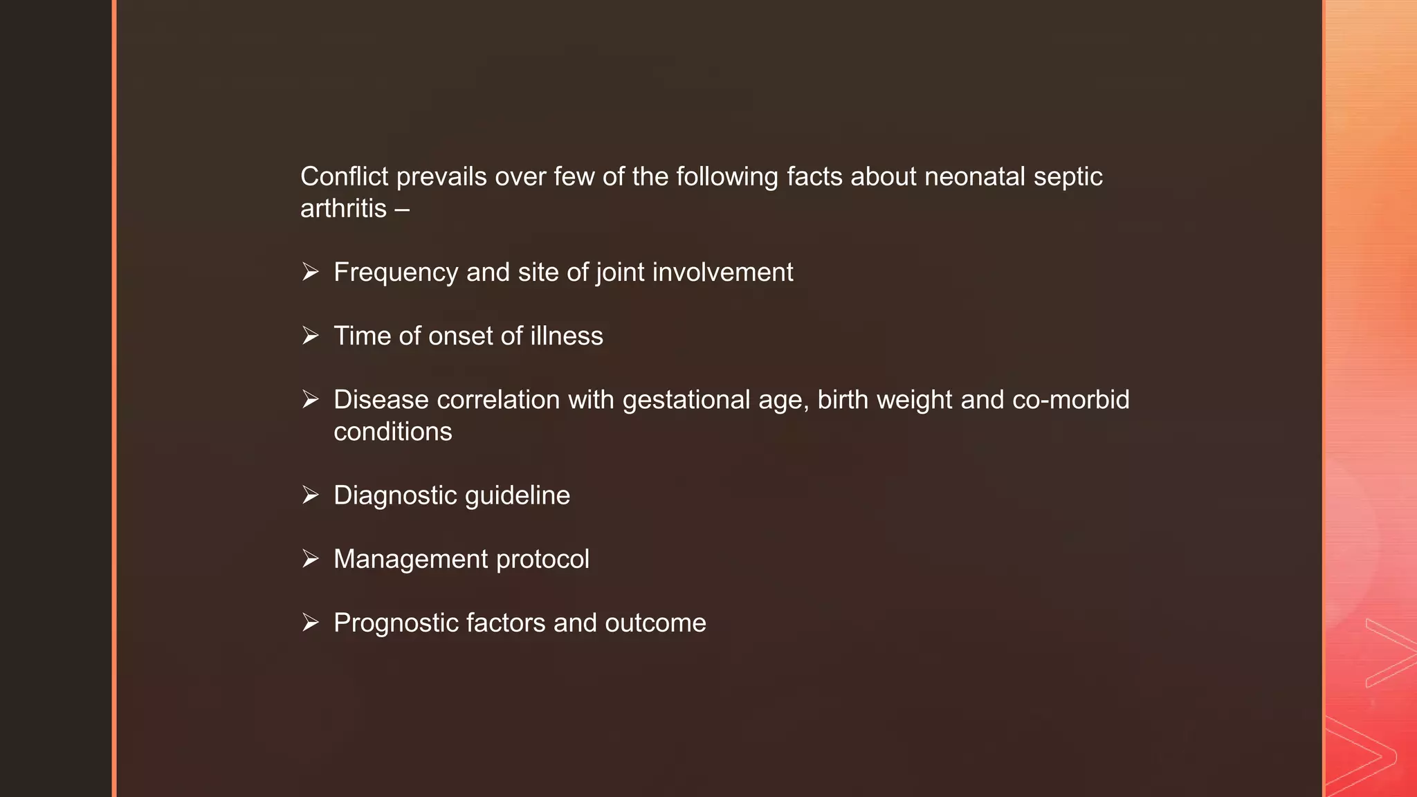 Neonatal septic arthritis | PPTX