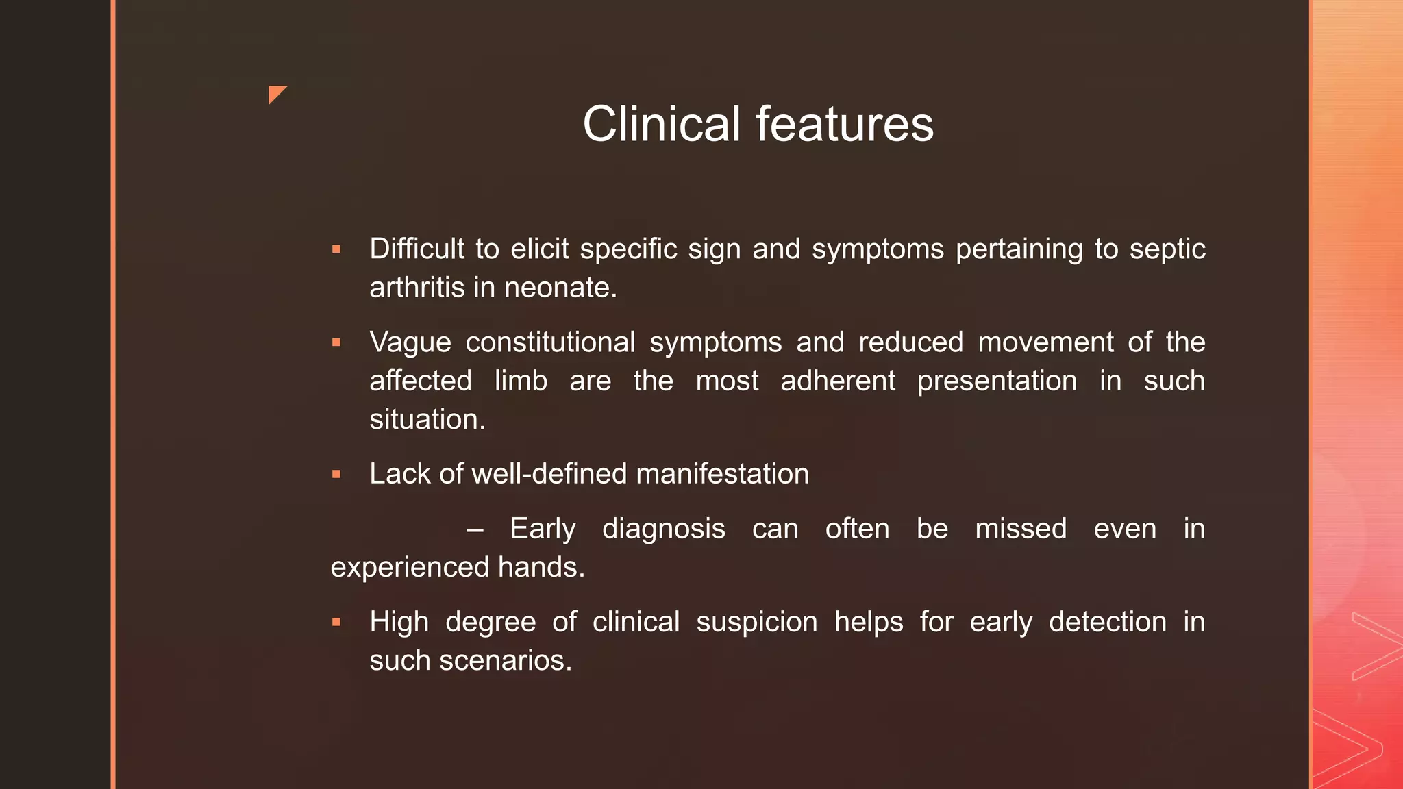 Neonatal septic arthritis | PPTX
