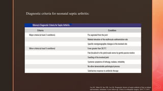 Neonatal septic arthritis | PPTX