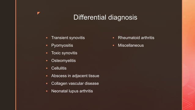 Neonatal septic arthritis | PPTX | Infectious Diseases | Diseases and ...