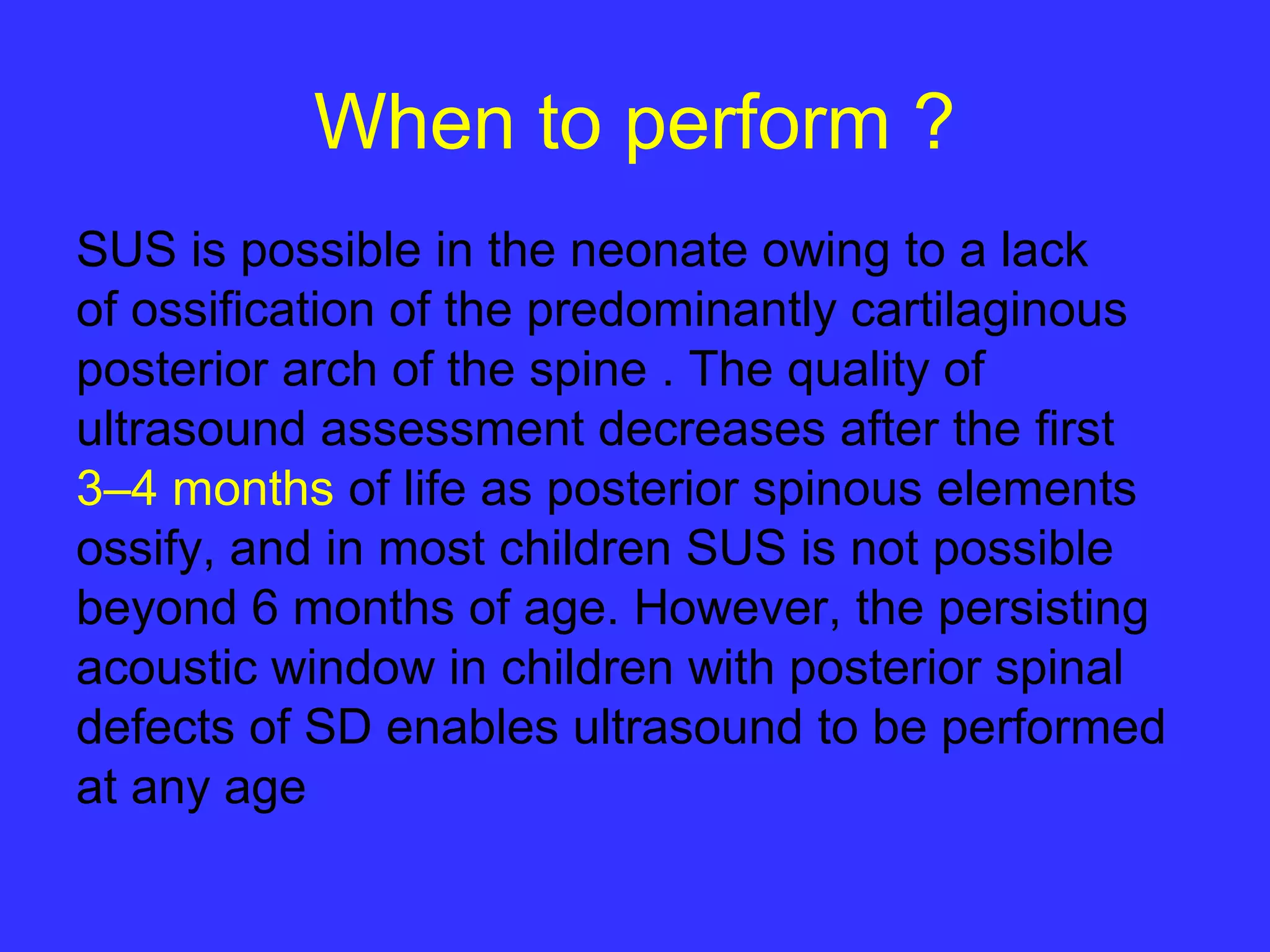 Neonatal spine ultrasound...normal and abnormal findings | PPT