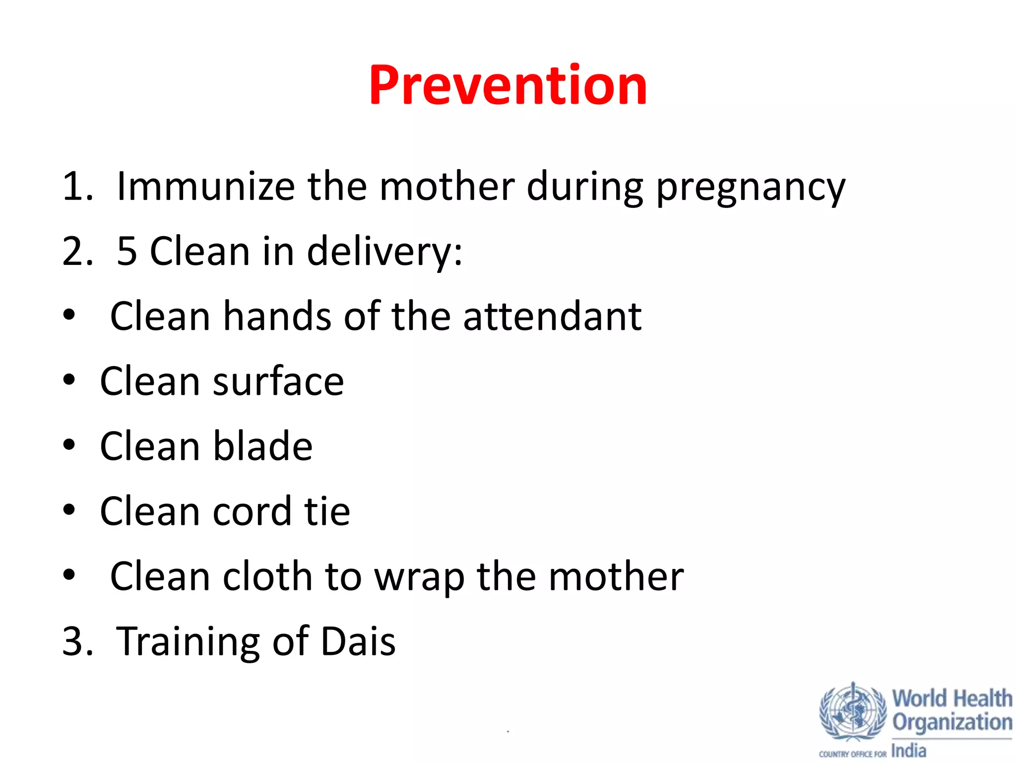 Neonatal tetanus | PPTX