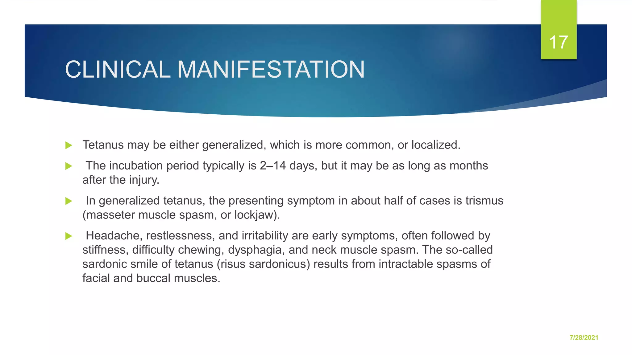 Neonatal tetanus | PPTX