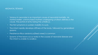 NEONATAL TETANUS.pptx for pediatrics rev | PPTX