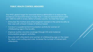 NEONATAL TETANUS.pptx for pediatrics rev | PPTX