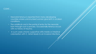 NEONATAL TETANUS.pptx for pediatrics rev | PPTX