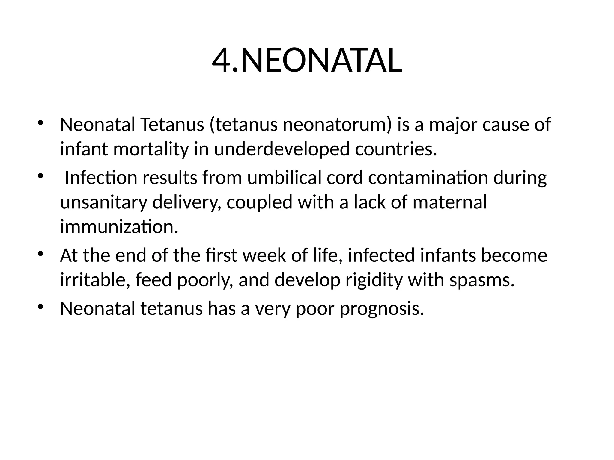 Neonatal tetanus or newborn tetanus pptx | PPTX