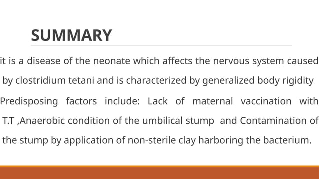 NEONATAL TETANUS -MUKINGE College of Nursing.pptx