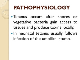 NEONATAL TETANUS_090903 ; STUDY GUIDE NOTES | PDF