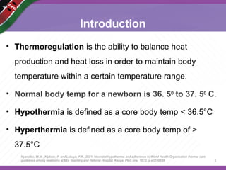 NEONATAL THERMOREGULATION PRESENTATIONSs | PPTX