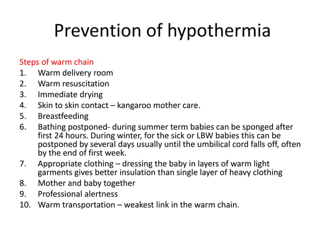 Neonatal thermoregulation | PPTX