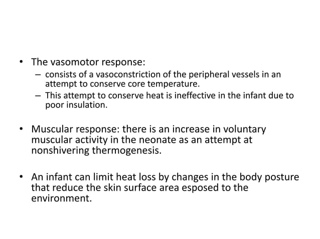 Neonatal thermoregulation