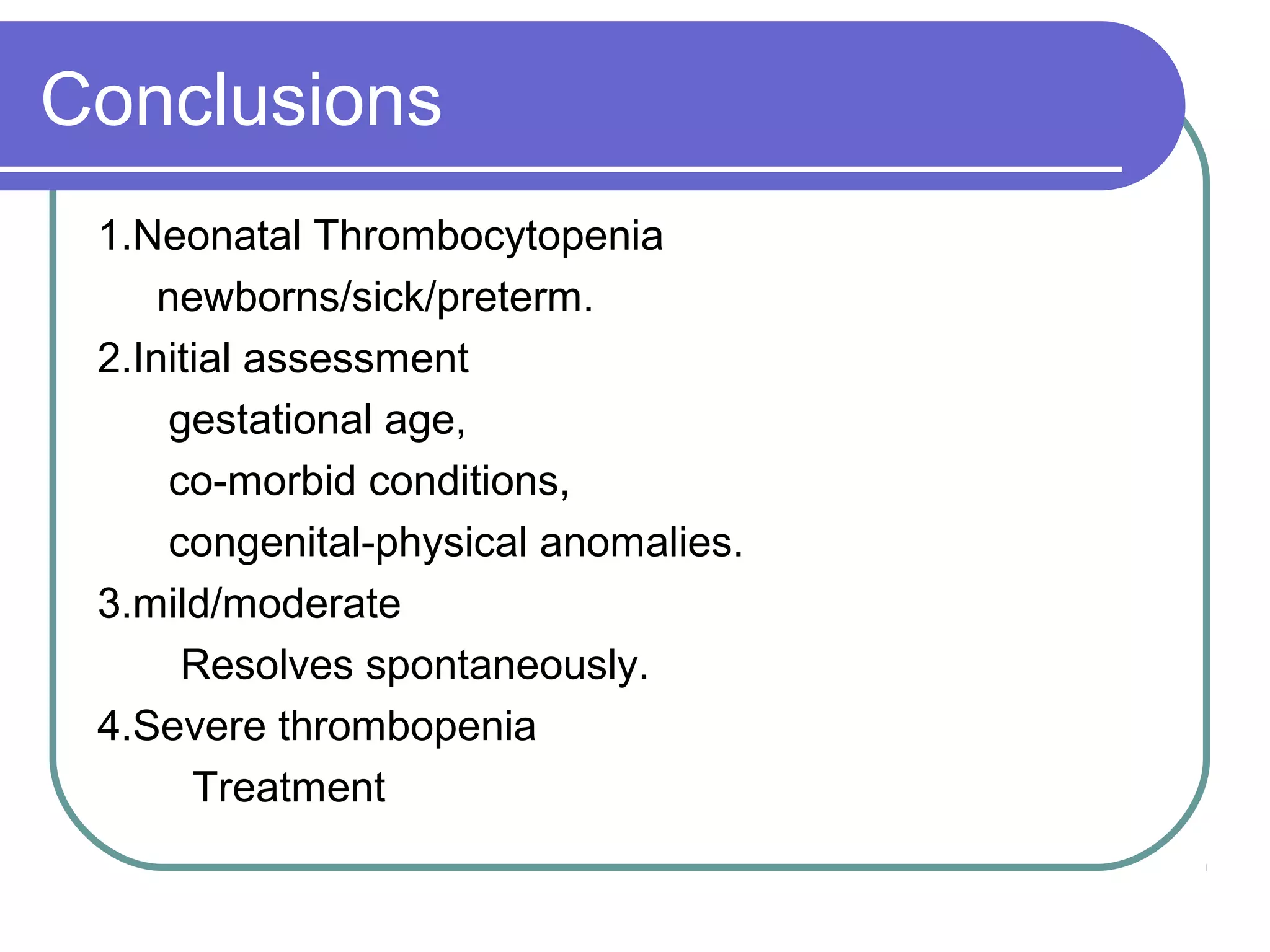 Neonatal thrombocytopenia | PPT