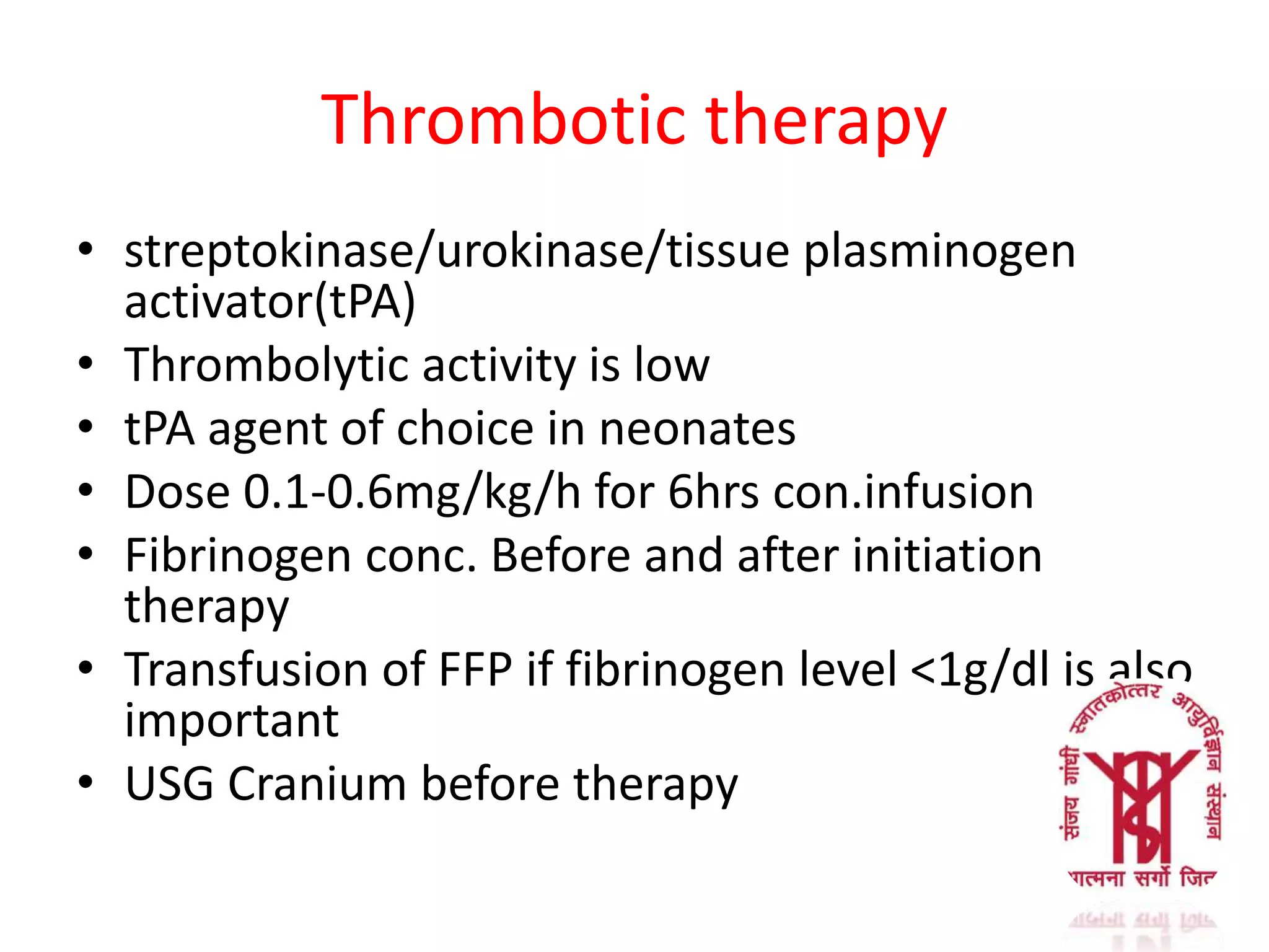 Neonatal thrombosis amit | PPTX