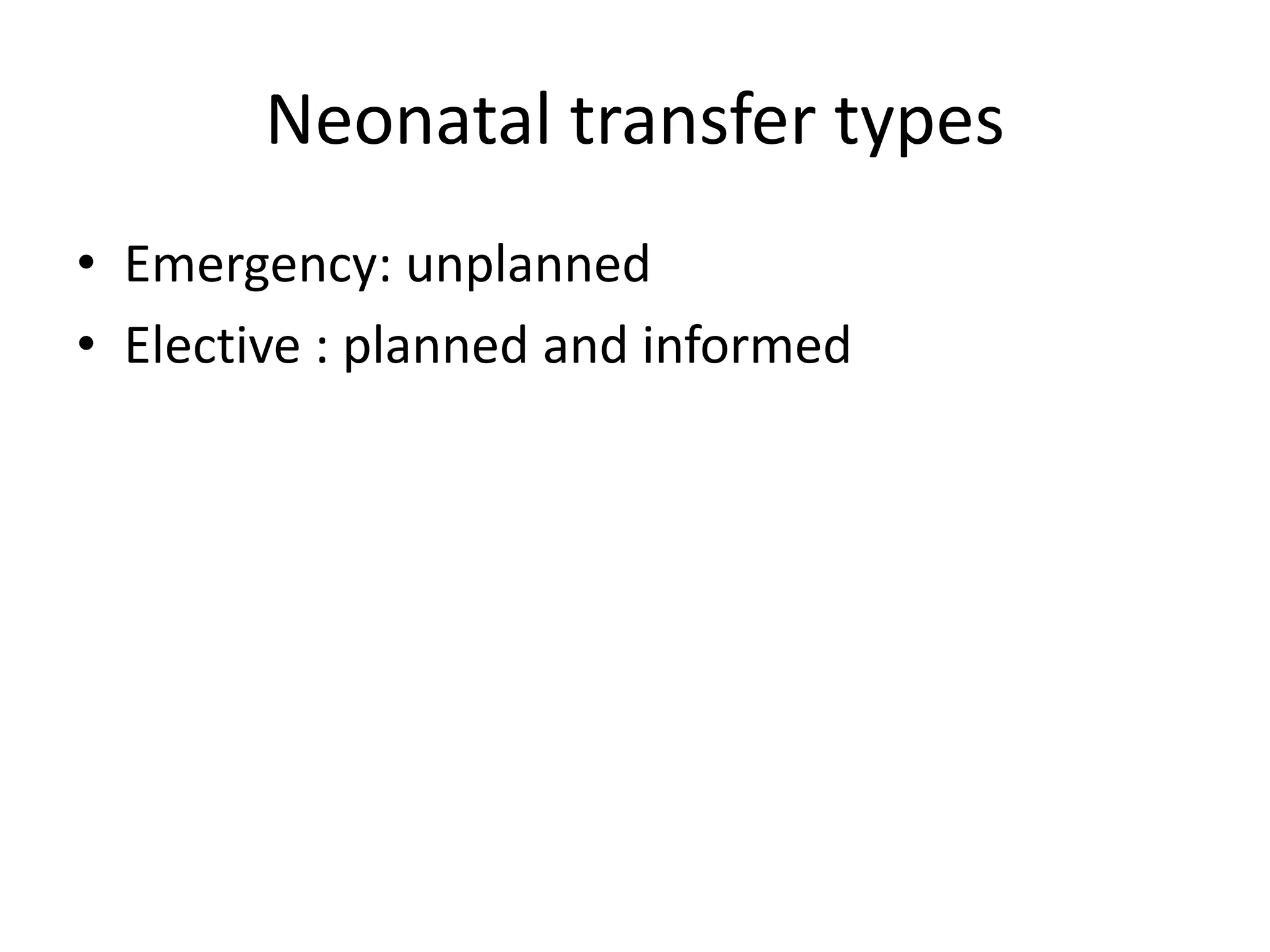 Neonatal transport | PPTX
