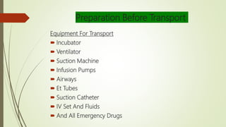Neonatal transport | PPTX