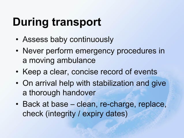 ACEM 201_Neonatal transport and stabilization santi | PPT