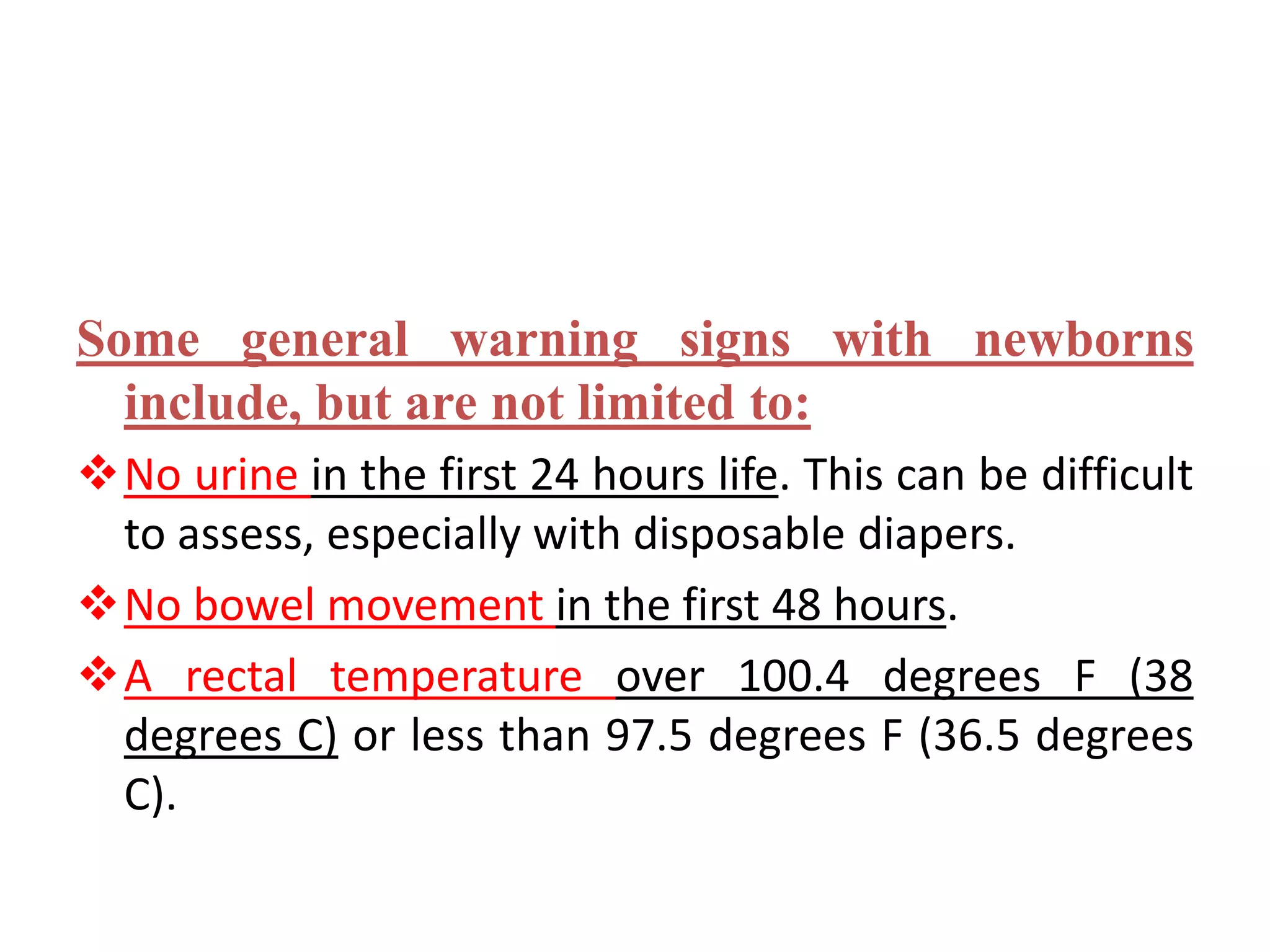 Neonatal warning signs | PPTX