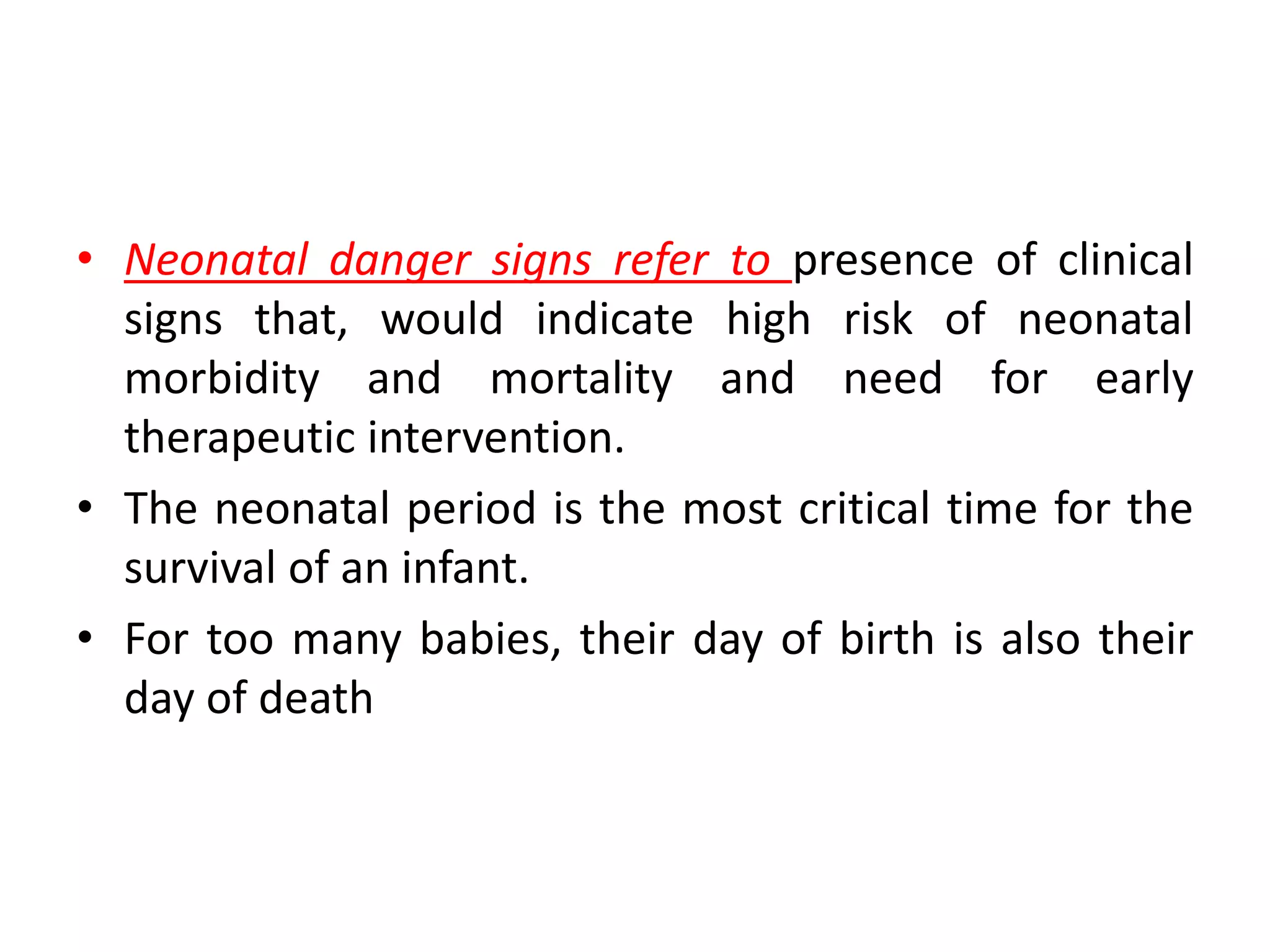 Neonatal warning signs | PPTX