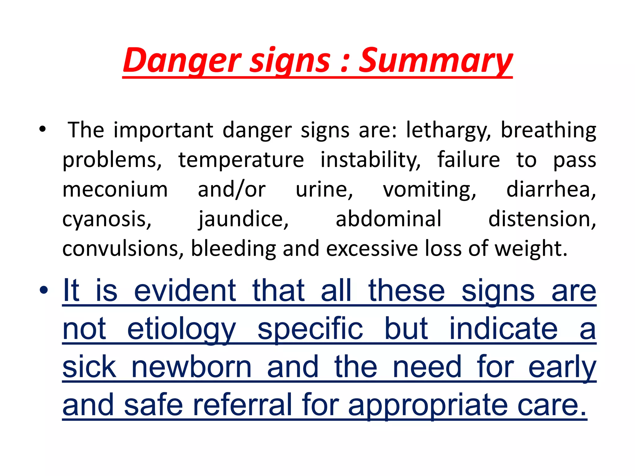 Neonatal warning signs | PPTX