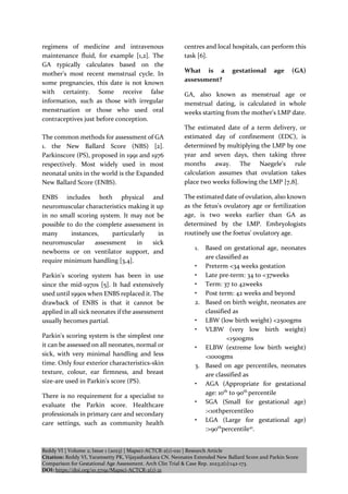 NeonatesNewballardscorevsparkinscore gestational age is the estimatede ...
