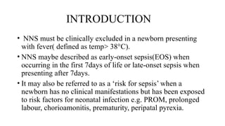 NEONATAL SEPSIS- AETIOLOGY, PATHOPHYSIOLOGY, TREATMENT | PPT