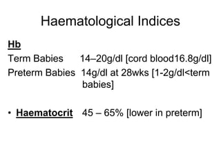NEONATOLOGY III - Haematologic problems in the Newborn.ppt