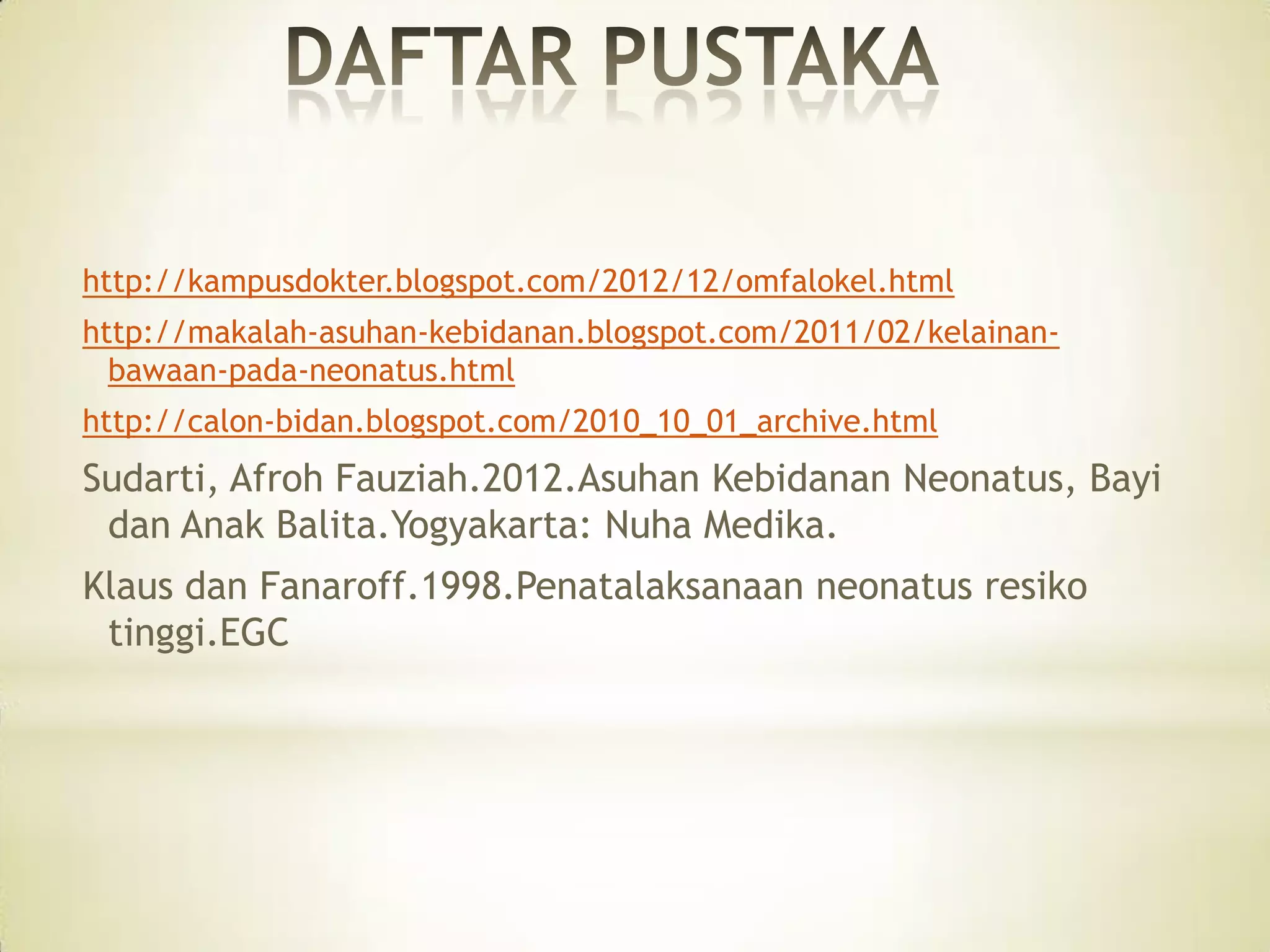 Neonatus rima okky ossa | PPT