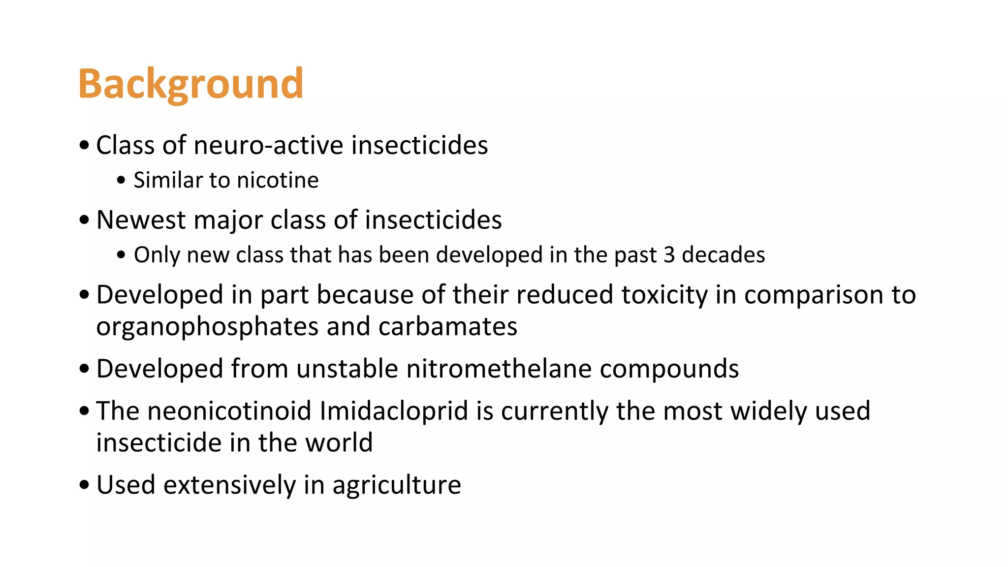 Neonicotinoids | PPTX | Agriculture | Industries
