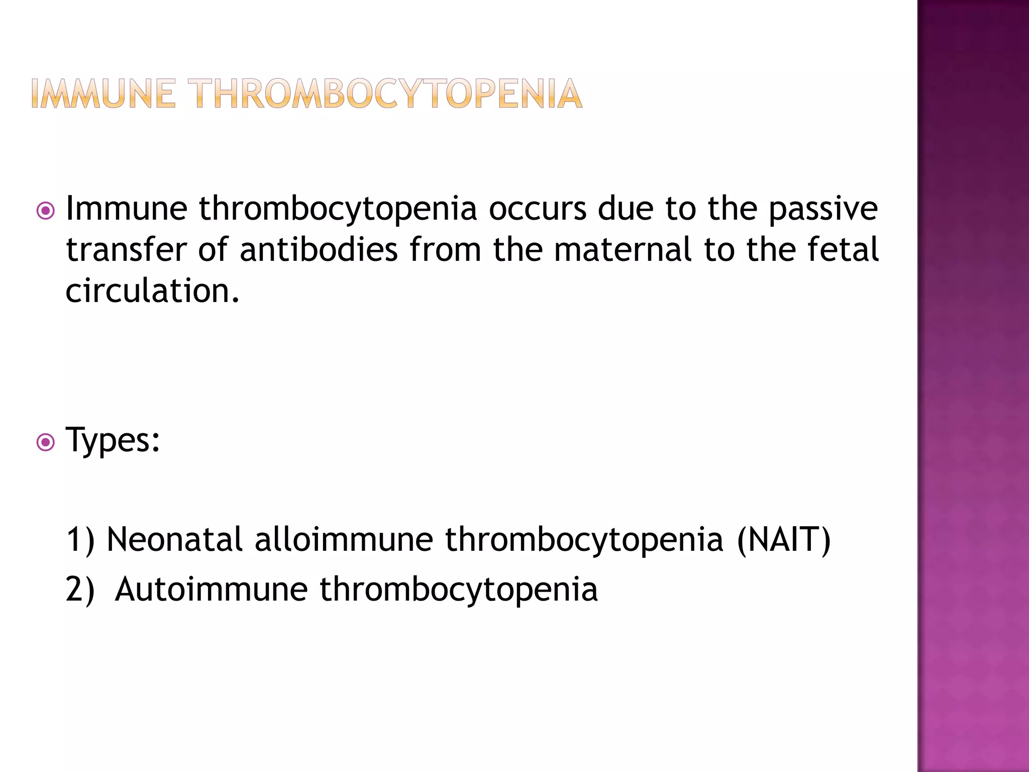 Neonatal thrombocytopenia | PPSX