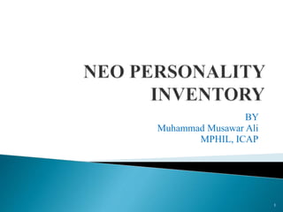 Neo personality inventory | PPTX