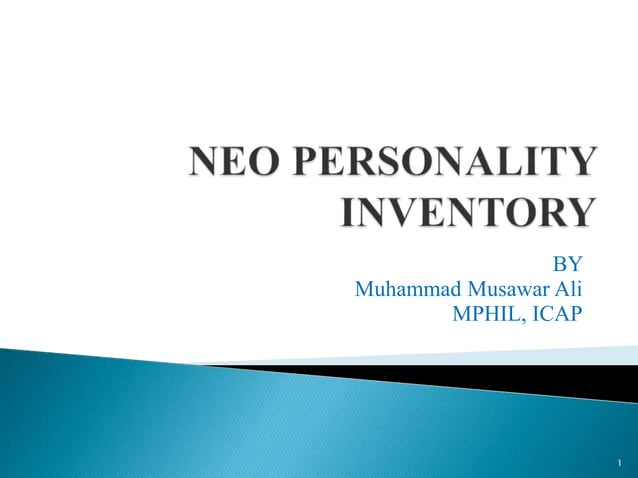 Neo personality inventory | PPTX