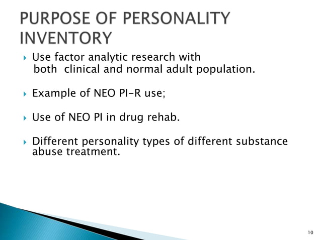 Neo personality inventory | PPTX