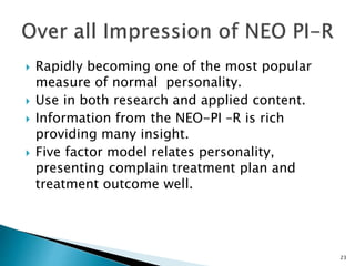 Neo personality inventory | PPTX