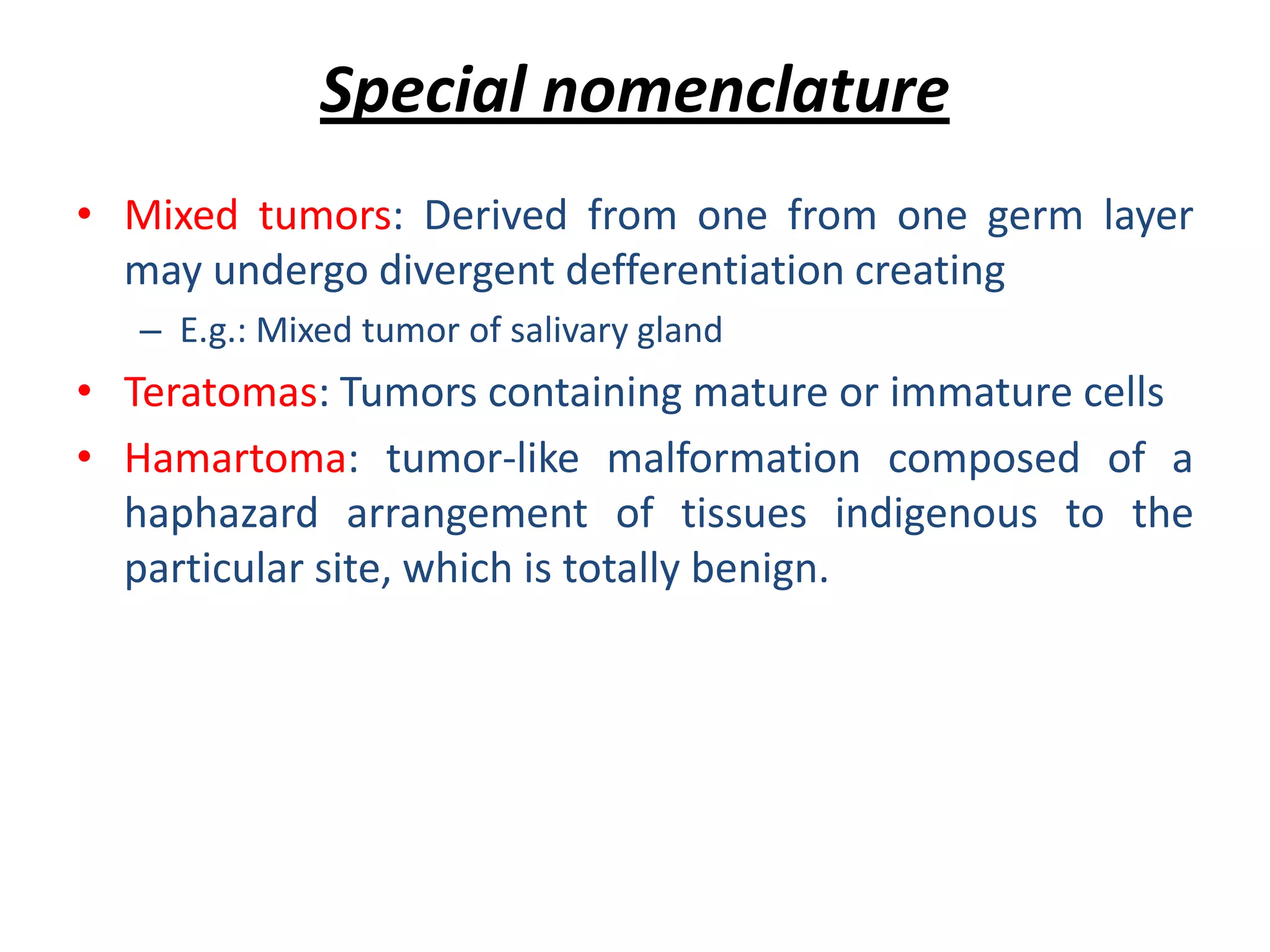 Neoplasia Characteristics and classification of cancer | PPTX