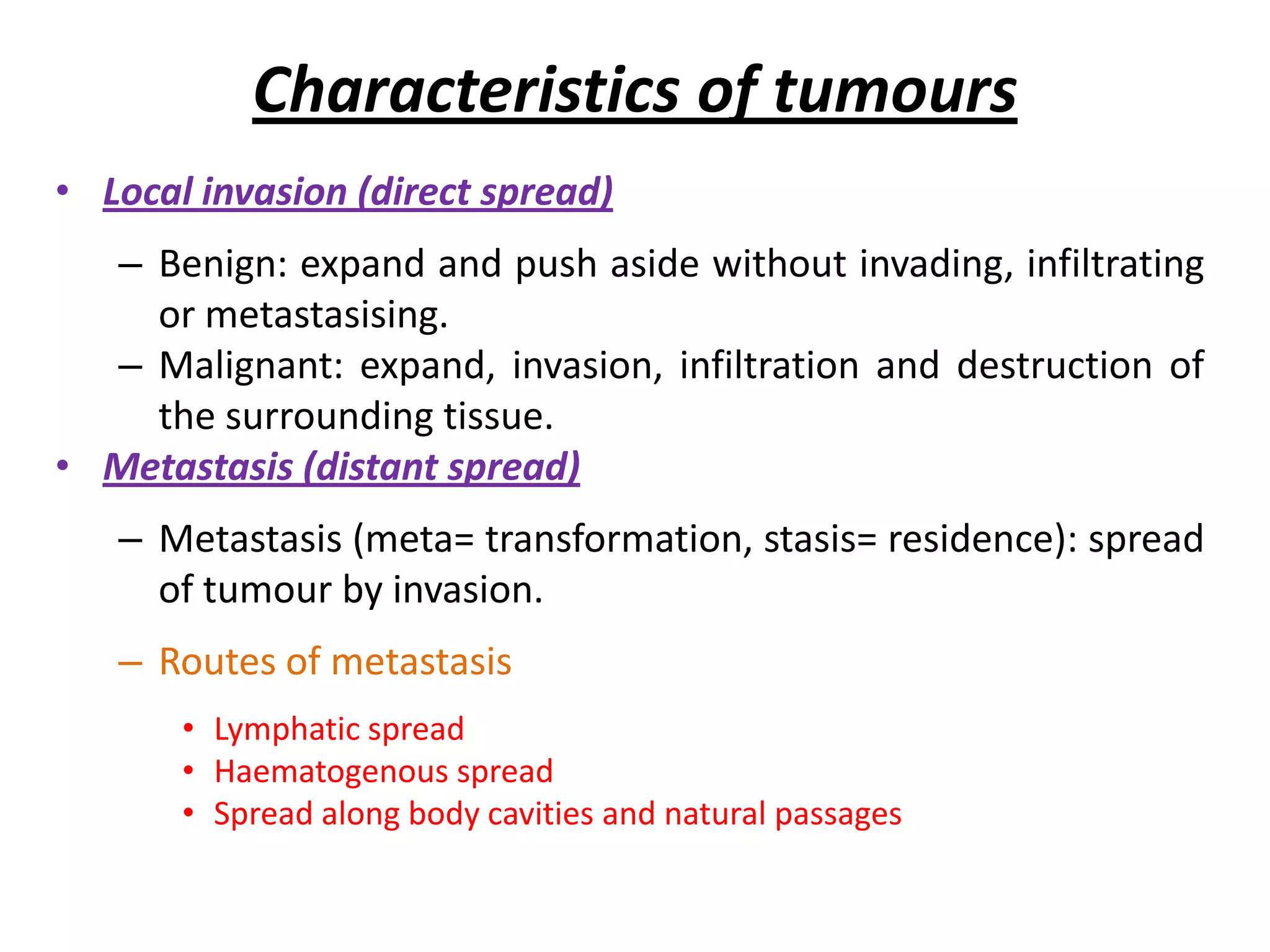 Neoplasia Characteristics and classification of cancer | PPTX