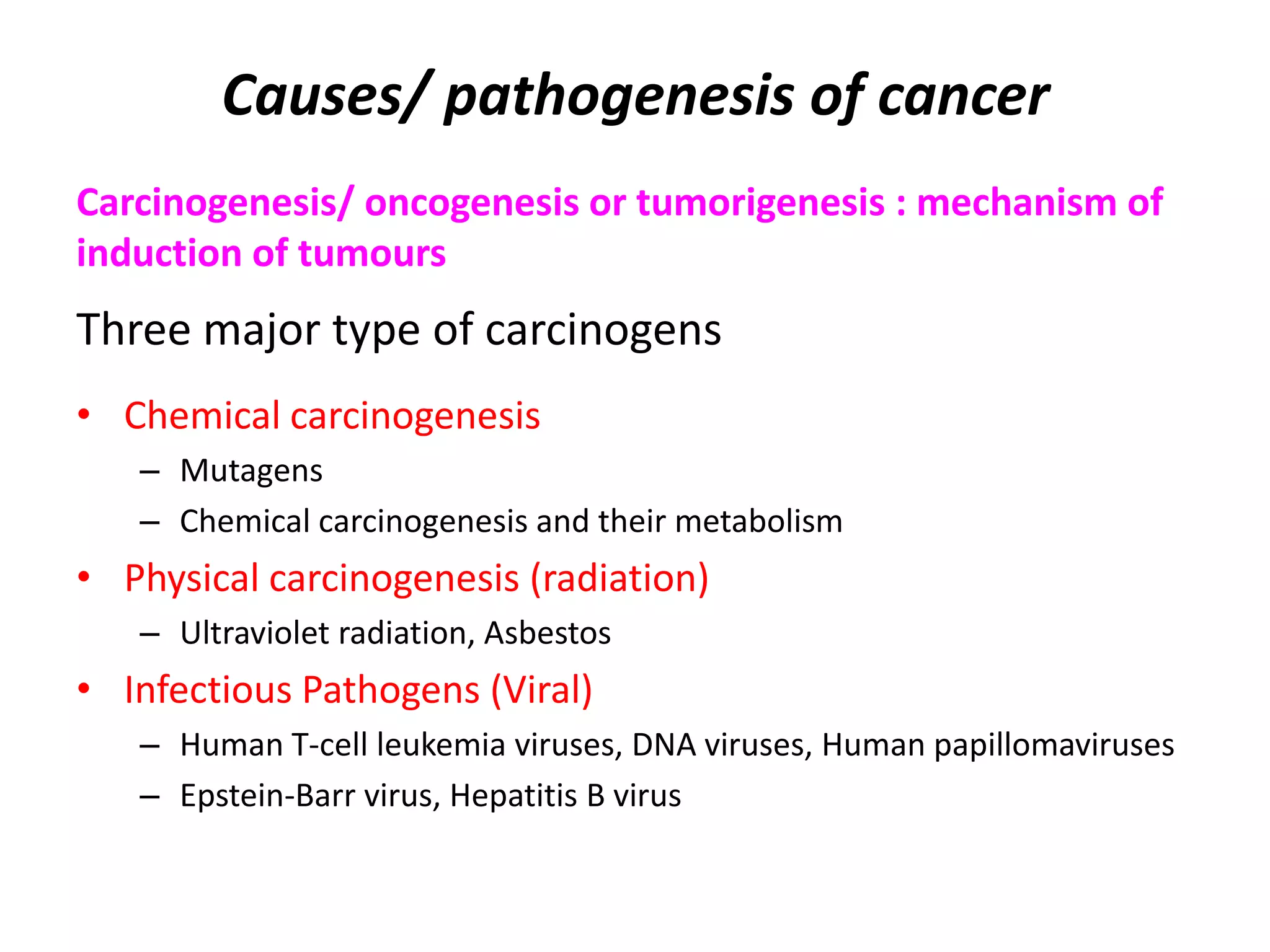 Neoplasia Etiology and pathogenesis of cancer | PPTX