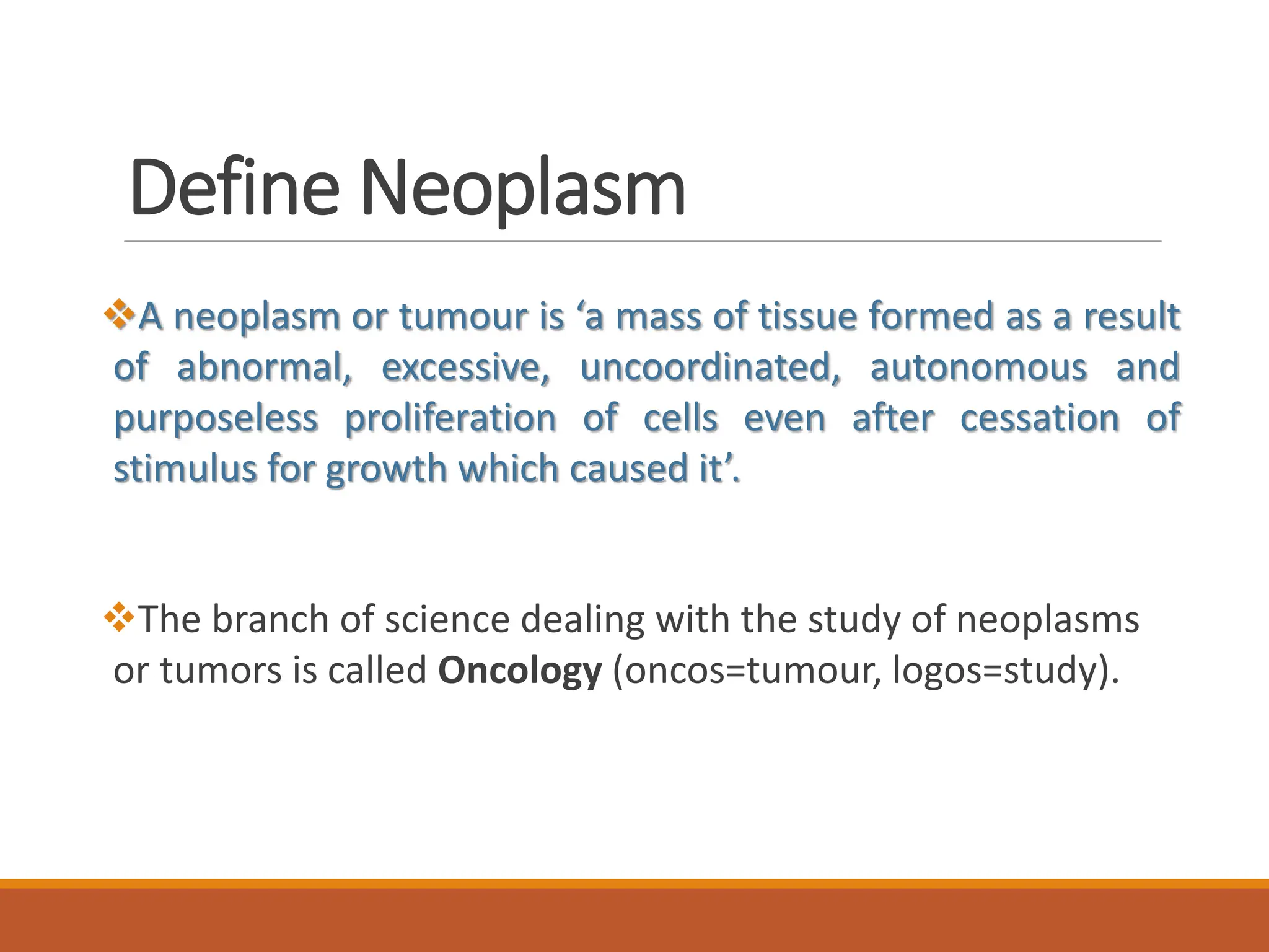 NEOPLASIA, cancer, Benign and malignant tumor | PPTX