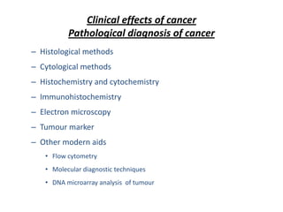 Neoplasia Clincial effects and Spread of cancer | PPTX
