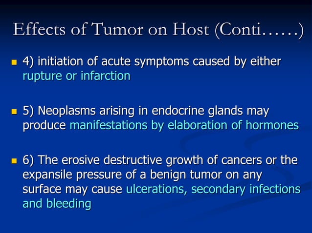 TUMOUR IMMUNOLOGY, CLINICAL ASPECTS OF NEOPLASIA & Clinical Features of ...
