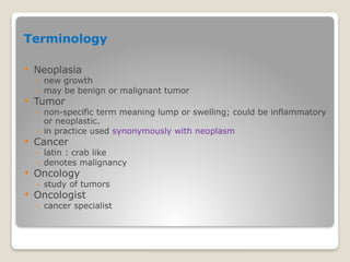 Neoplasia pathology medical students introduction | PPTX
