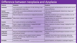 Neoplasia and Dysplasia.pptx | Cancer | Diseases and Conditions